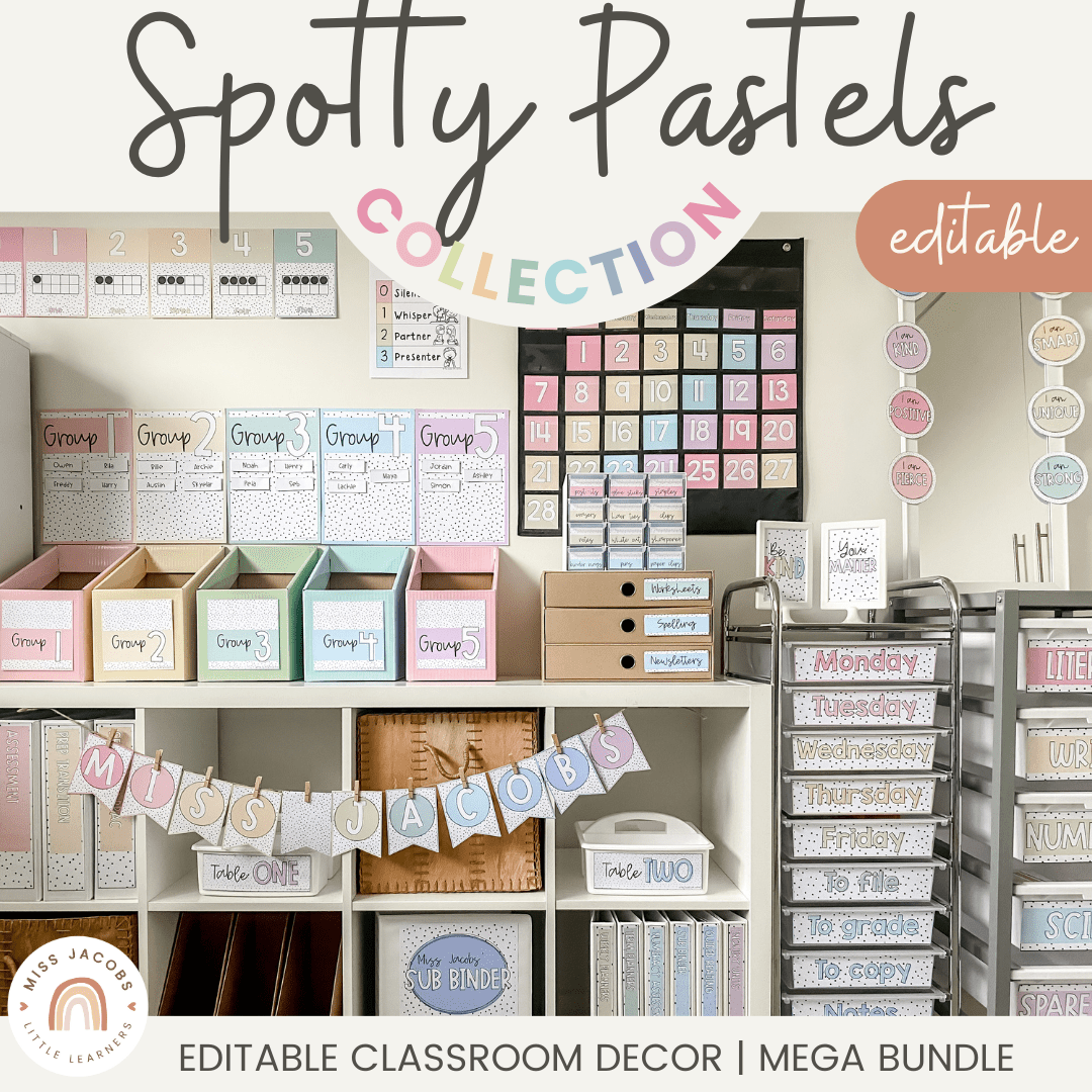 Spotty Pastels Classroom Theme - Miss Jacobs Little Learners - Miss ...