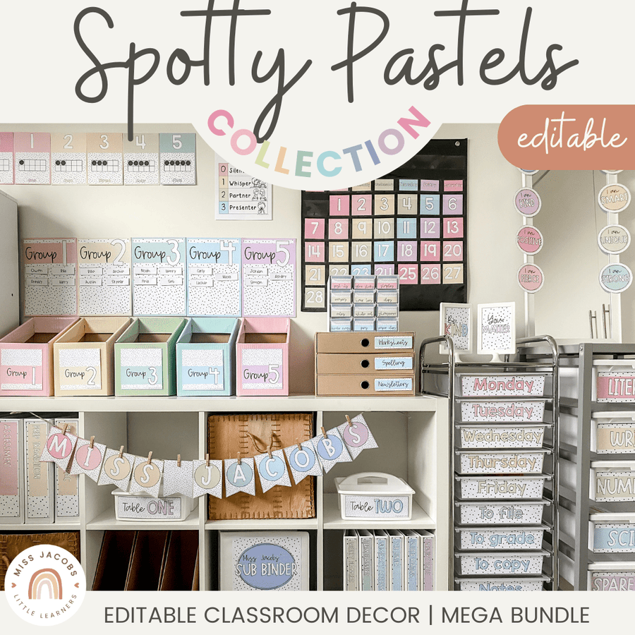 Spotty Pastels Classroom Theme - Miss Jacobs Little Learners - Miss ...