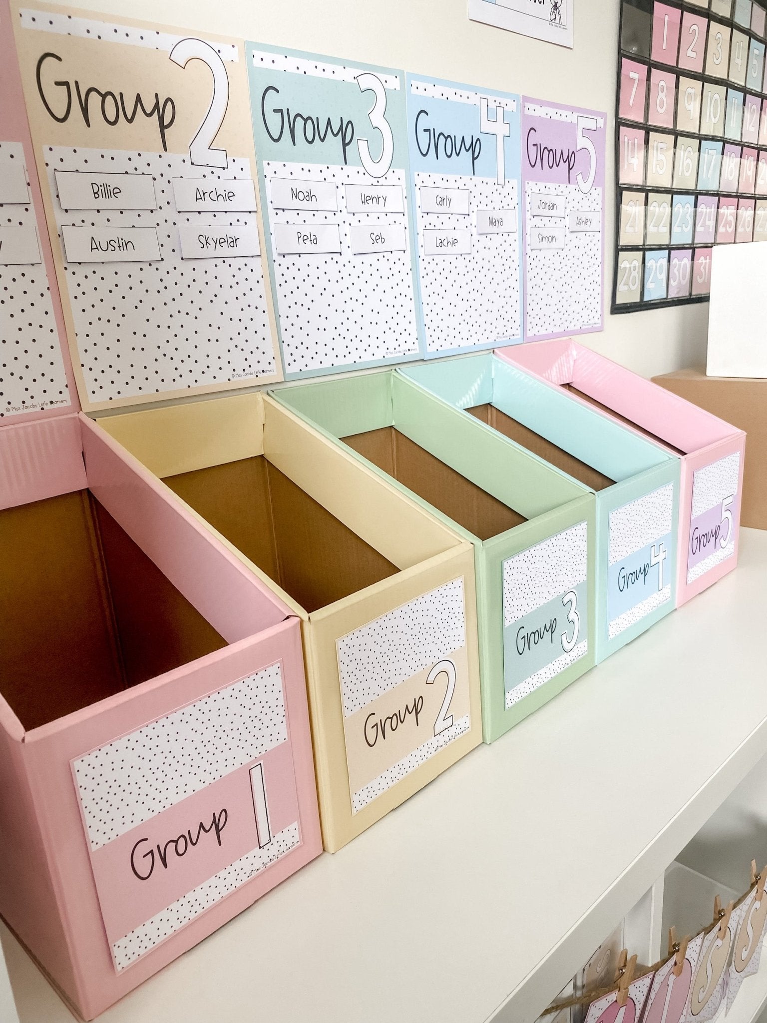 Spotty Pastels Reading Groups Organizers | Muted Rainbow Guided Readin ...