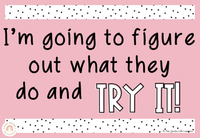 Spotty Pastels Themed Growth Mindset Posters | Muted Rainbow Color Pal ...