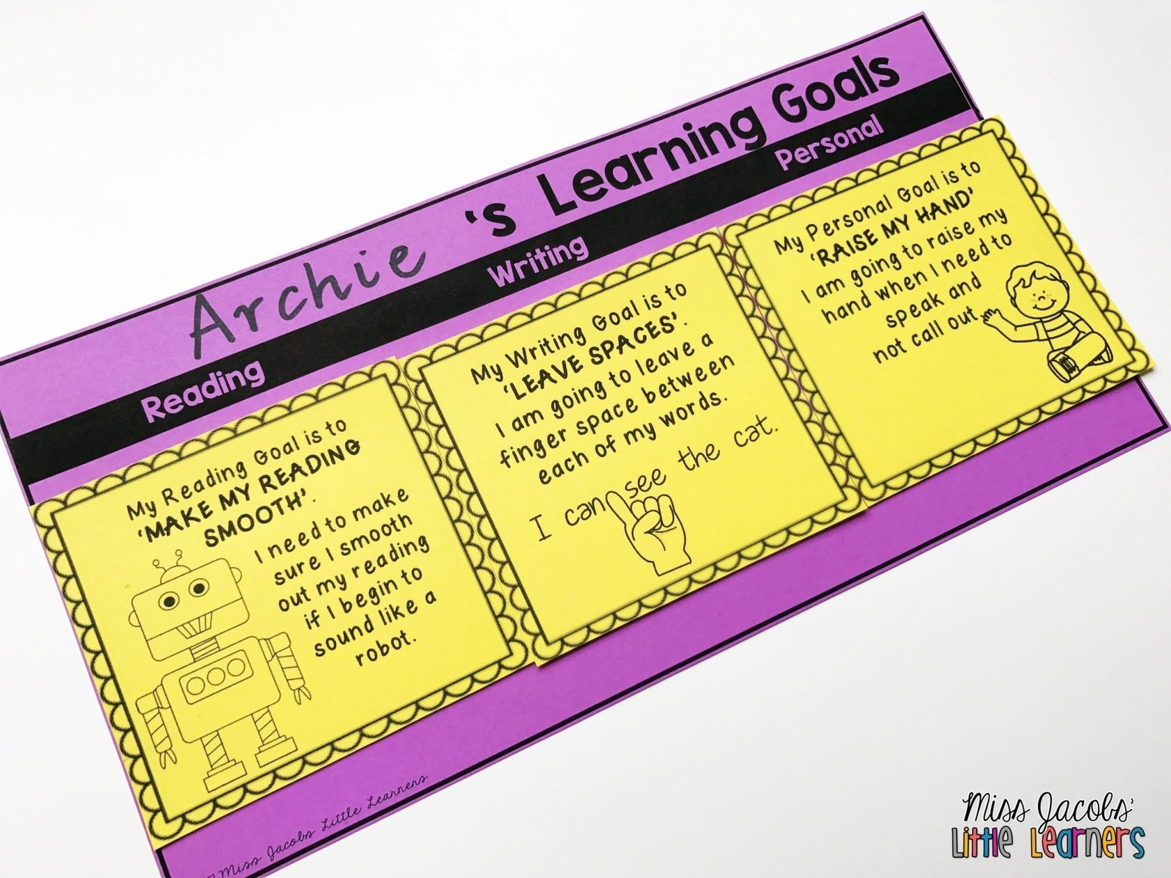 Student Goals Mat | Editable