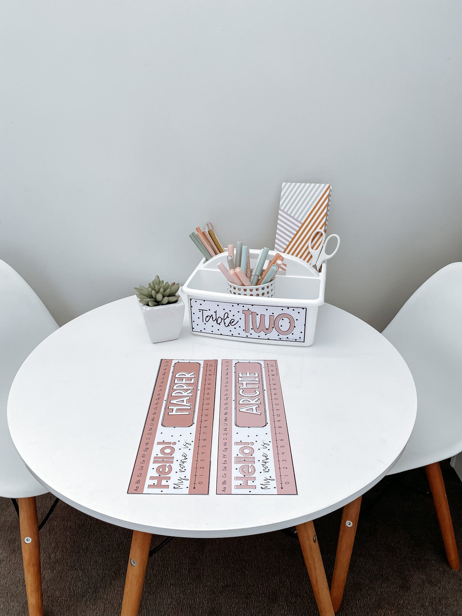 STUDENT NAME & GOALS PLATES | SPOTTY NEUTRALS | EDITABLE – Miss Jacobs ...