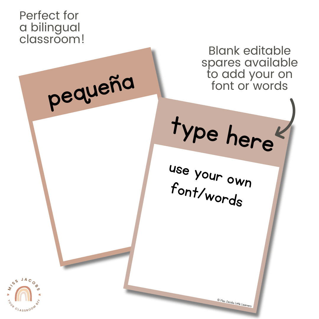 Synonym Posters | Ombre Neutral English Classroom Decor