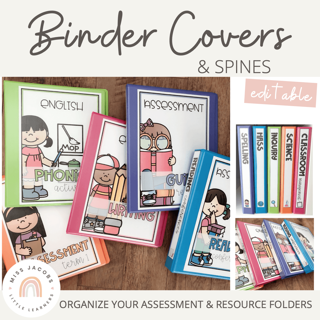 Teacher Binder Covers and Spines