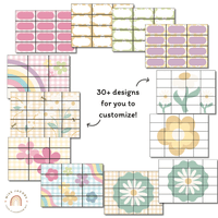 Teacher Toolbox Labels | Daisy Gingham Pastel Classroom Decor | Editab ...