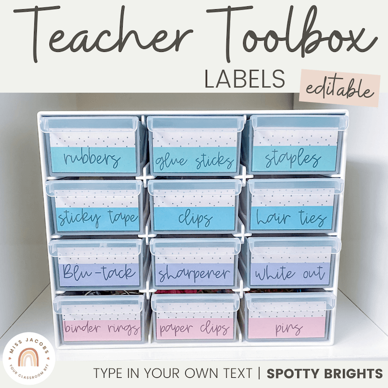 Teacher Toolbox Label Ideas