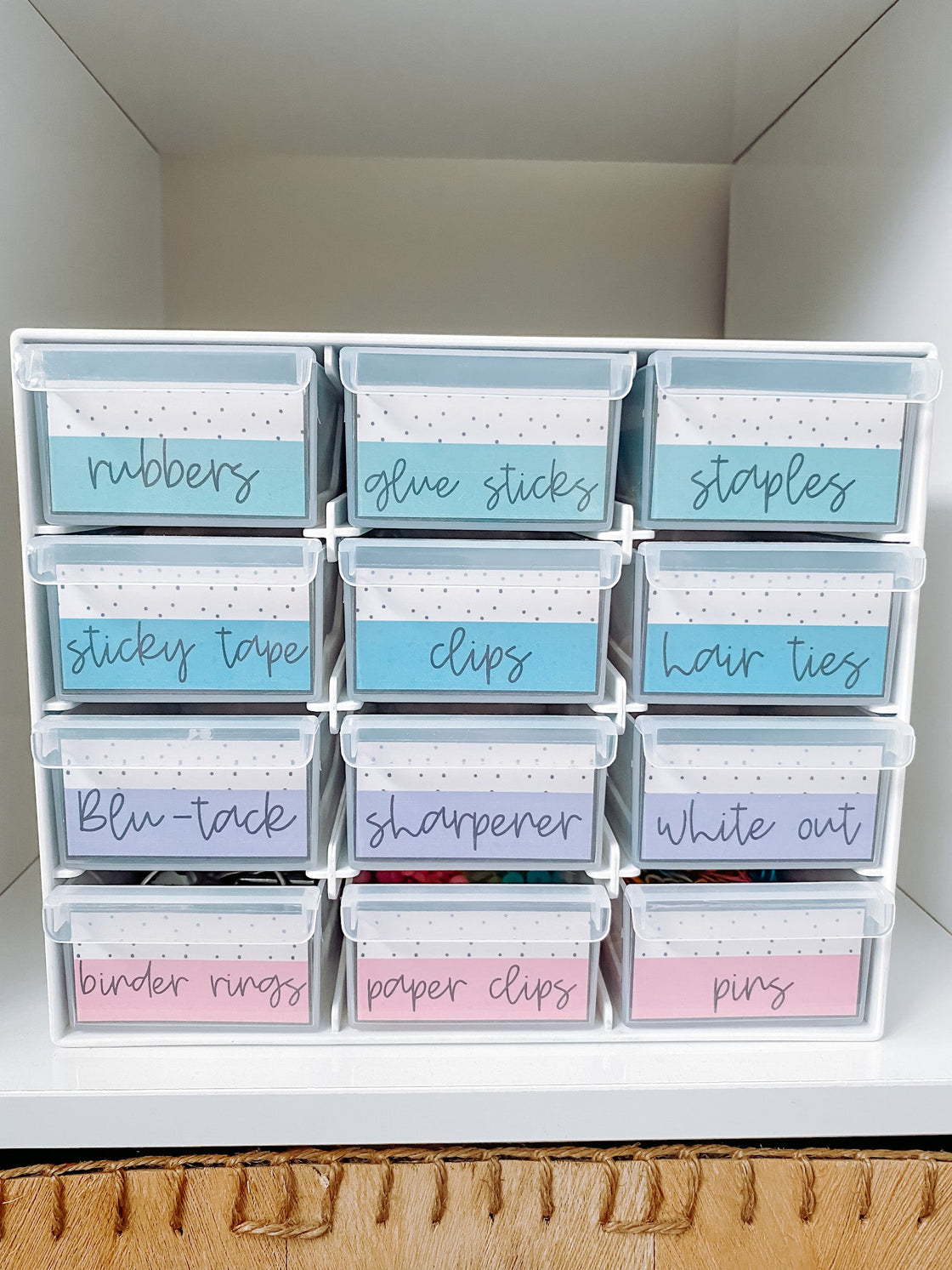 Teacher Toolbox Labels - Spotty Bright Theme - Miss Jacobs