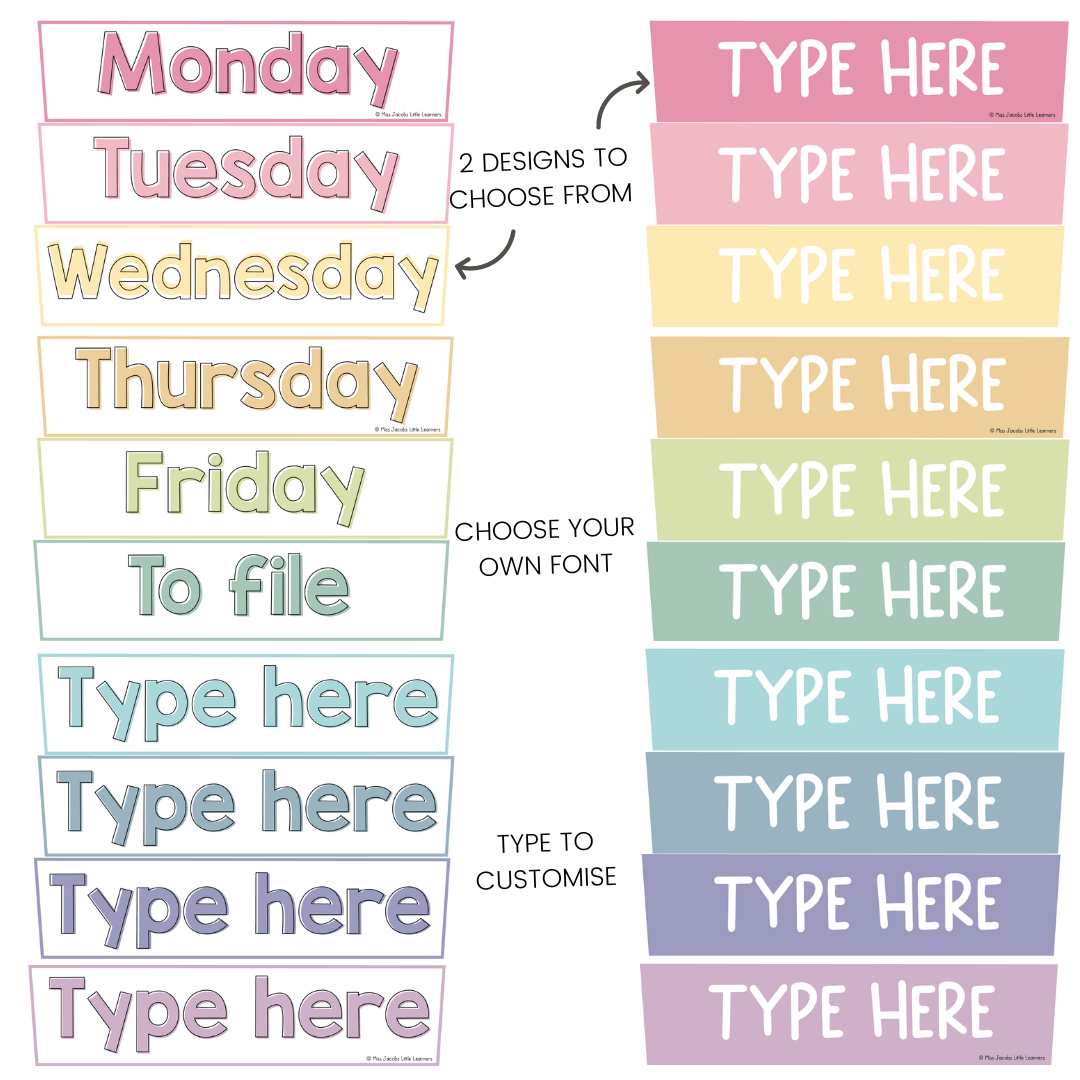 Teacher Trolley Labels | 10 Drawer Cart Labels | PASTELS | EDITABLE ...