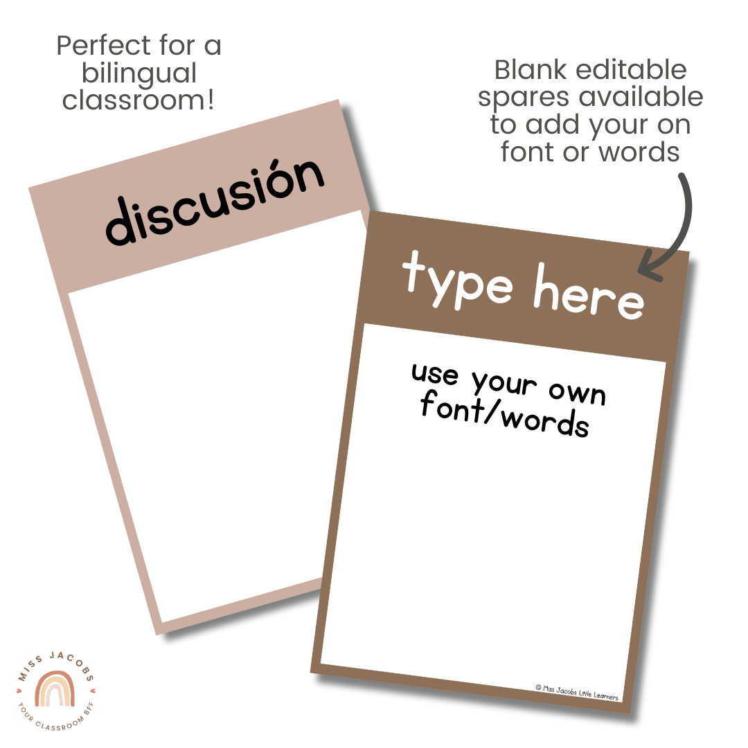 Text Type Posters | Ombre Neutral English Classroom Decor