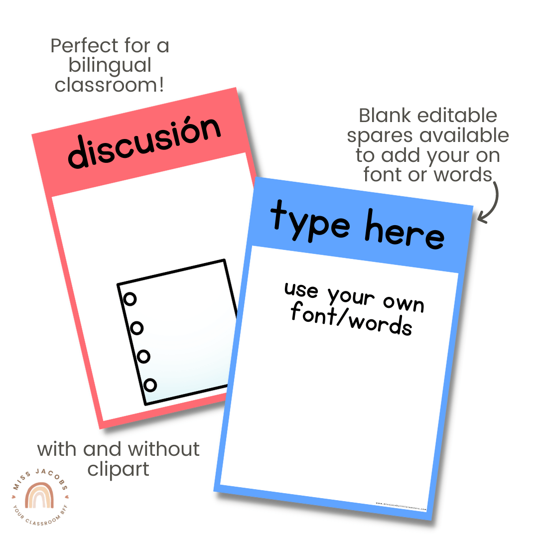 Text Type Posters - Bright Theme - Miss Jacobs