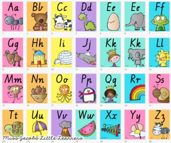 Alphabet Poster – Page 4 – Miss Jacobs Little Learners