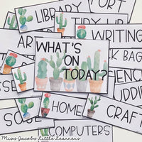 Visual Timetable | Editable | Cactus Theme - Default Title - Miss ...