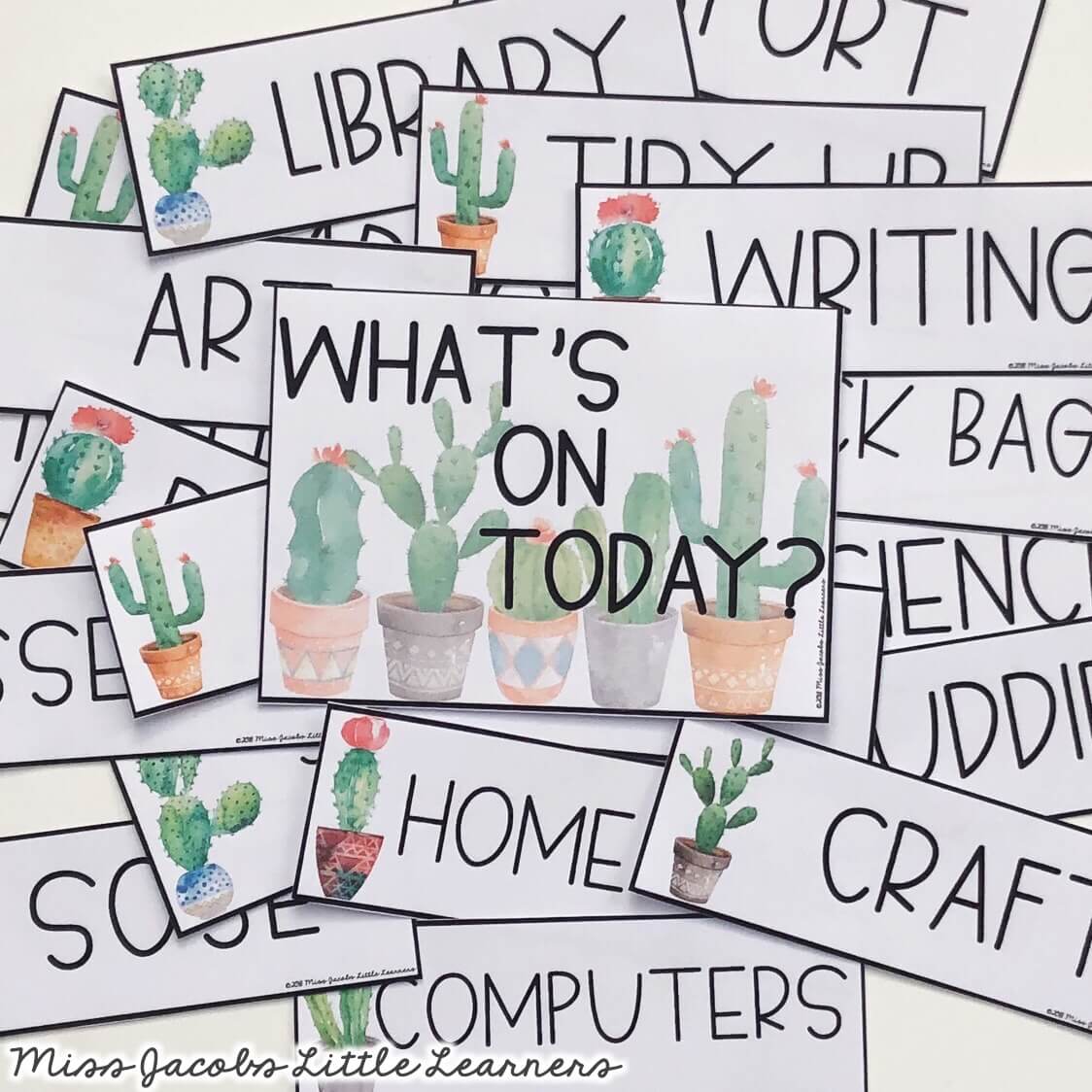 Visual Timetable | Editable | Cactus Theme - Default Title - Miss ...