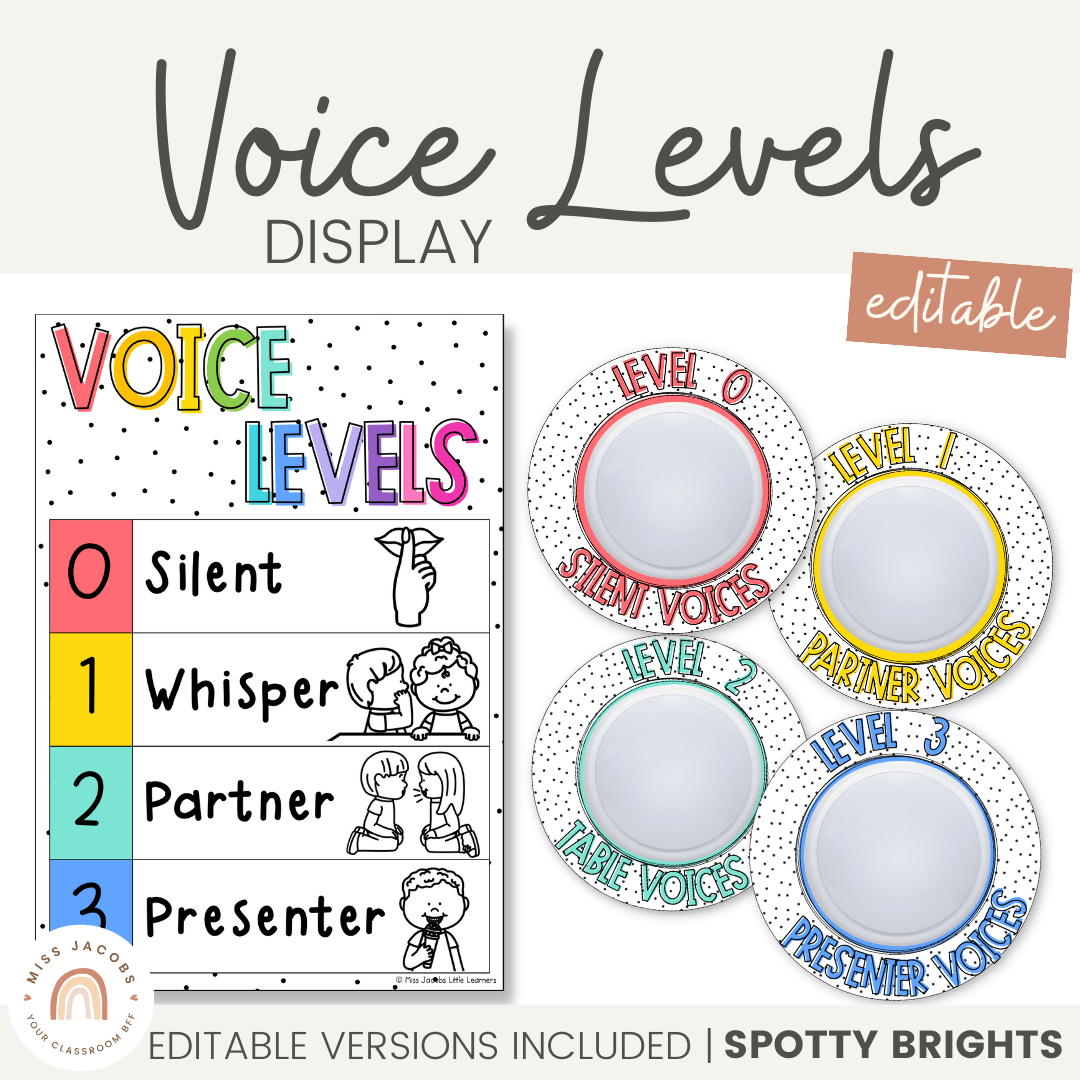 Voice Levels Chart - Spotty Bright Theme - Miss Jacobs - Default Title