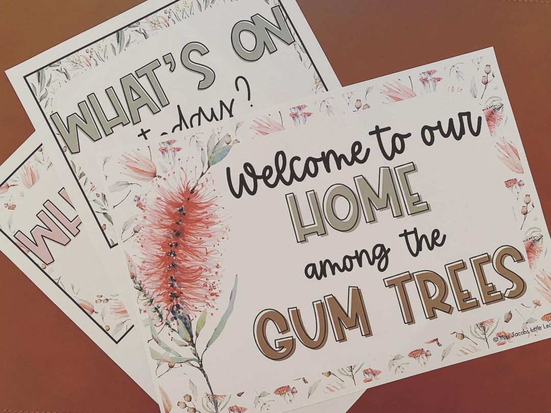 Welcome Sign - Australiana Classroom Theme - Miss Jacobs