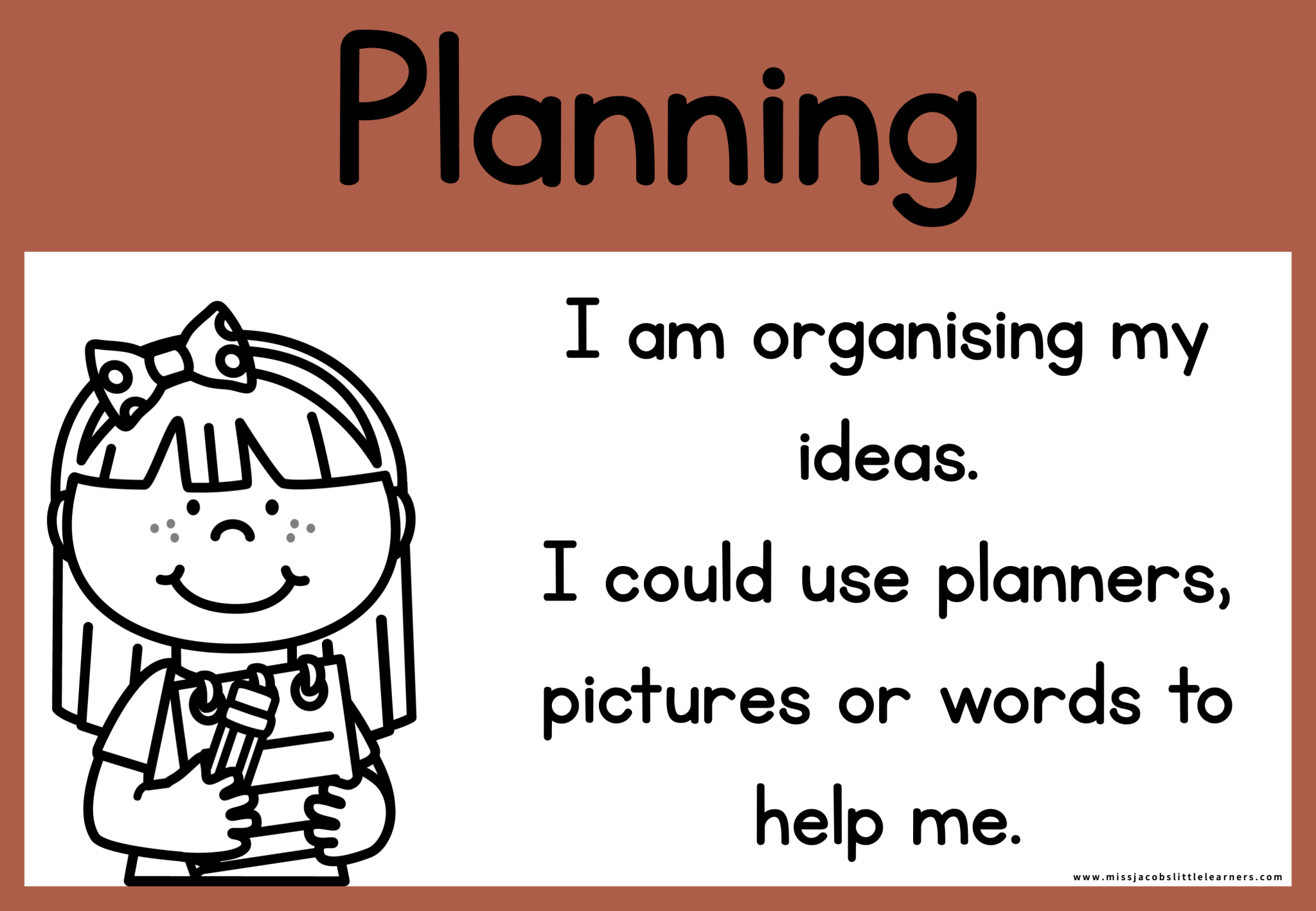 Writing Process Posters – Miss Jacobs Little Learners